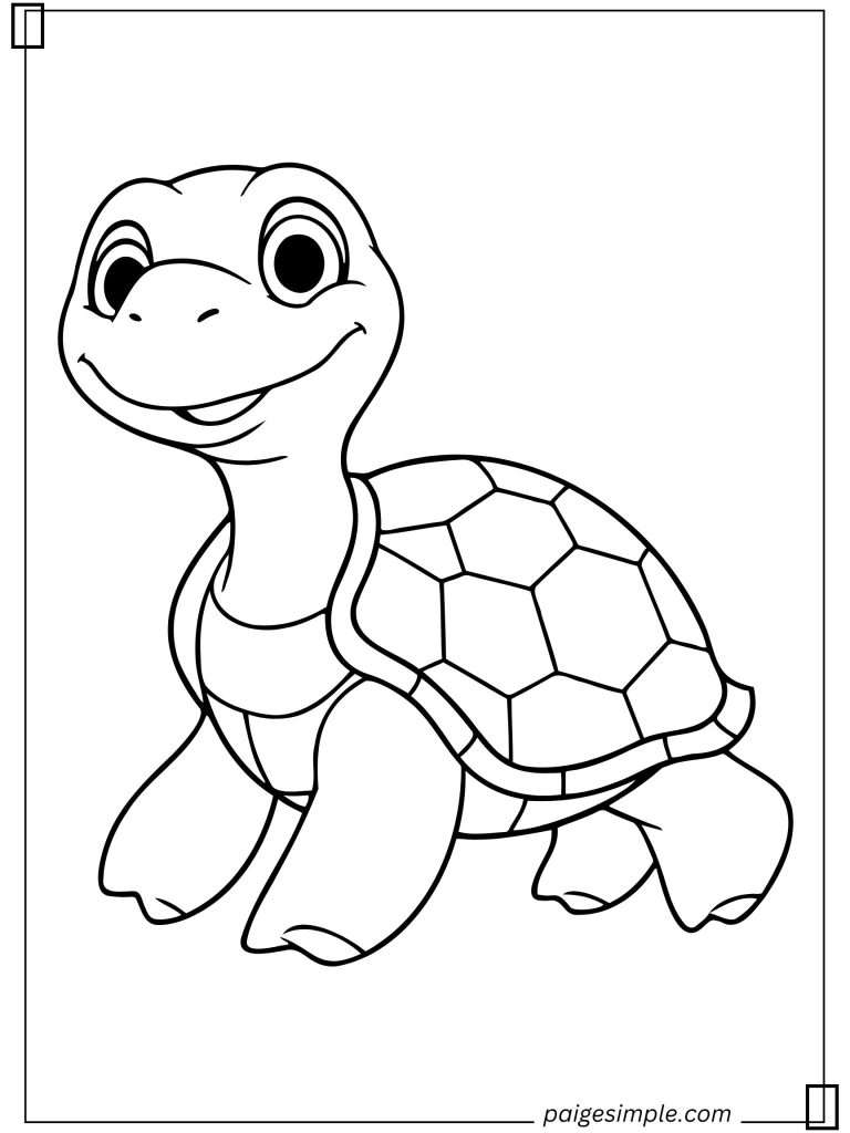 54 Turtle Coloring Pages For Kids (Free Printables PDF) – Paige Simple
