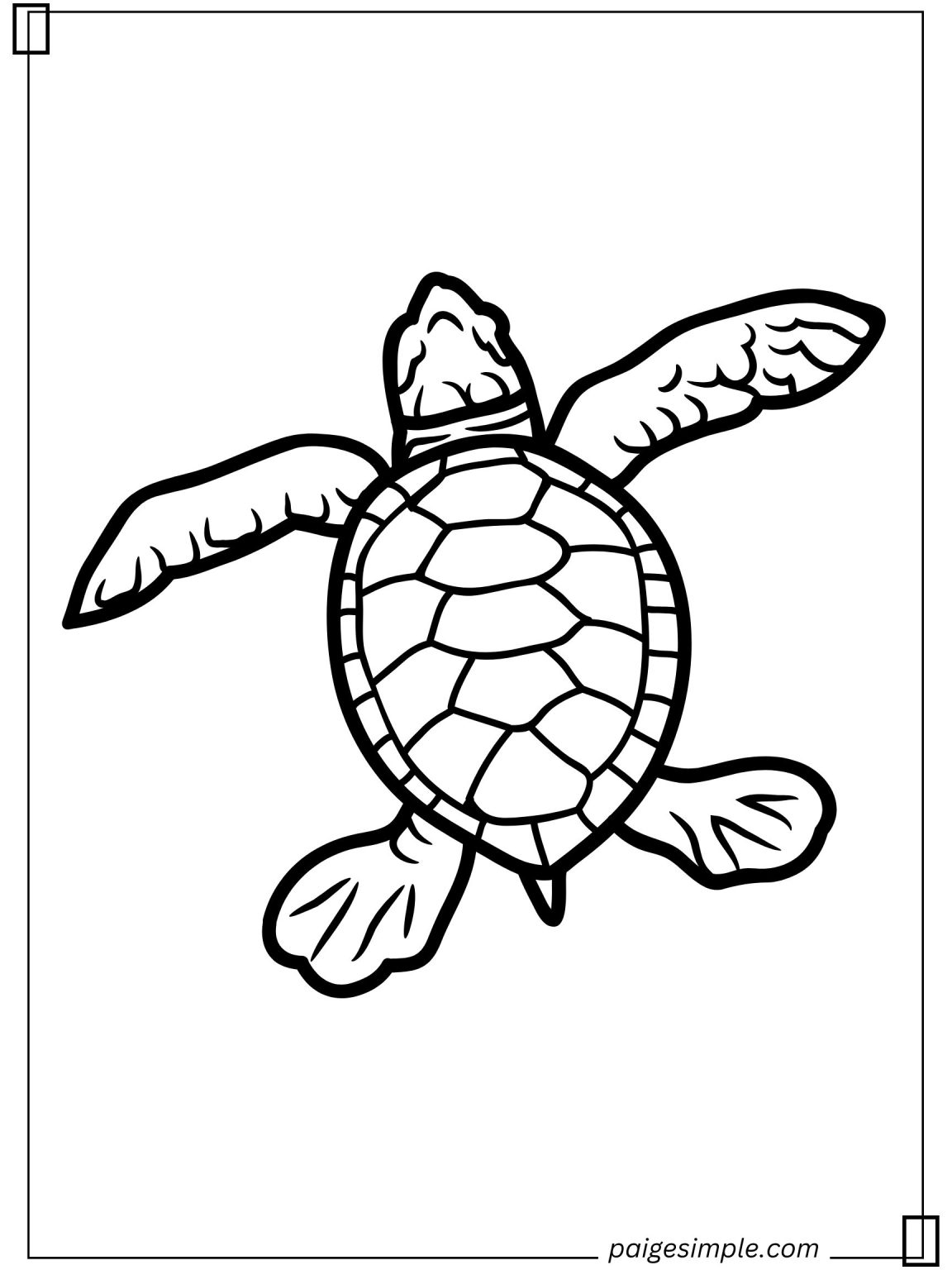 54 Turtle Coloring Pages For Kids (Free Printables PDF) – Paige Simple